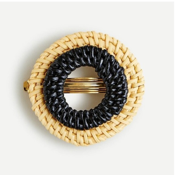 J. Crew | Accessories | J Crew Rattan Circle Barrette Nwot | Poshmark
